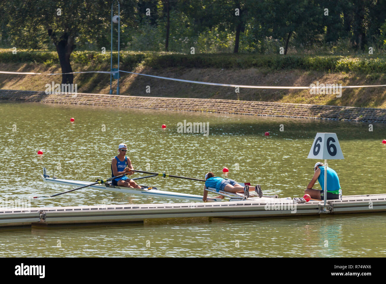PLOVDIV, BULGARIA - JULY 26, 2015 - World rowing championship under 23 ...