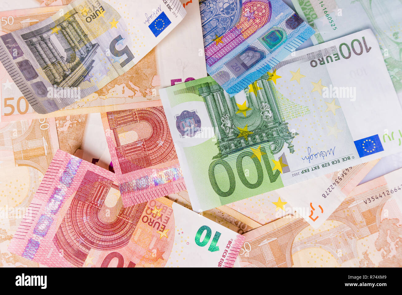 euro banknote as background Stock Photo - Alamy