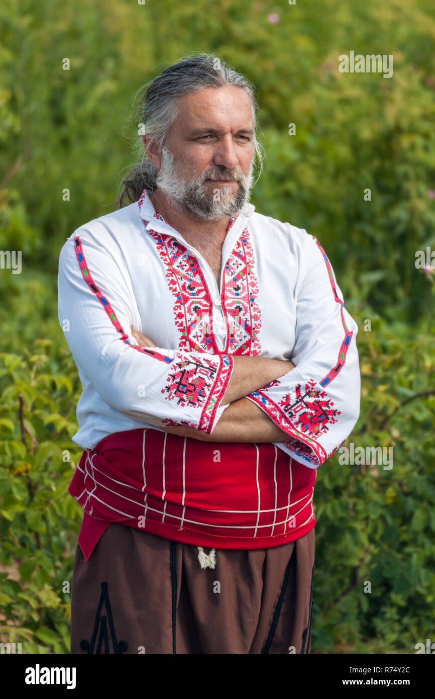 ROZOVO, BULGARIA - JUNE 06, 2015 - Rose picking ritual in Rozovo ...
