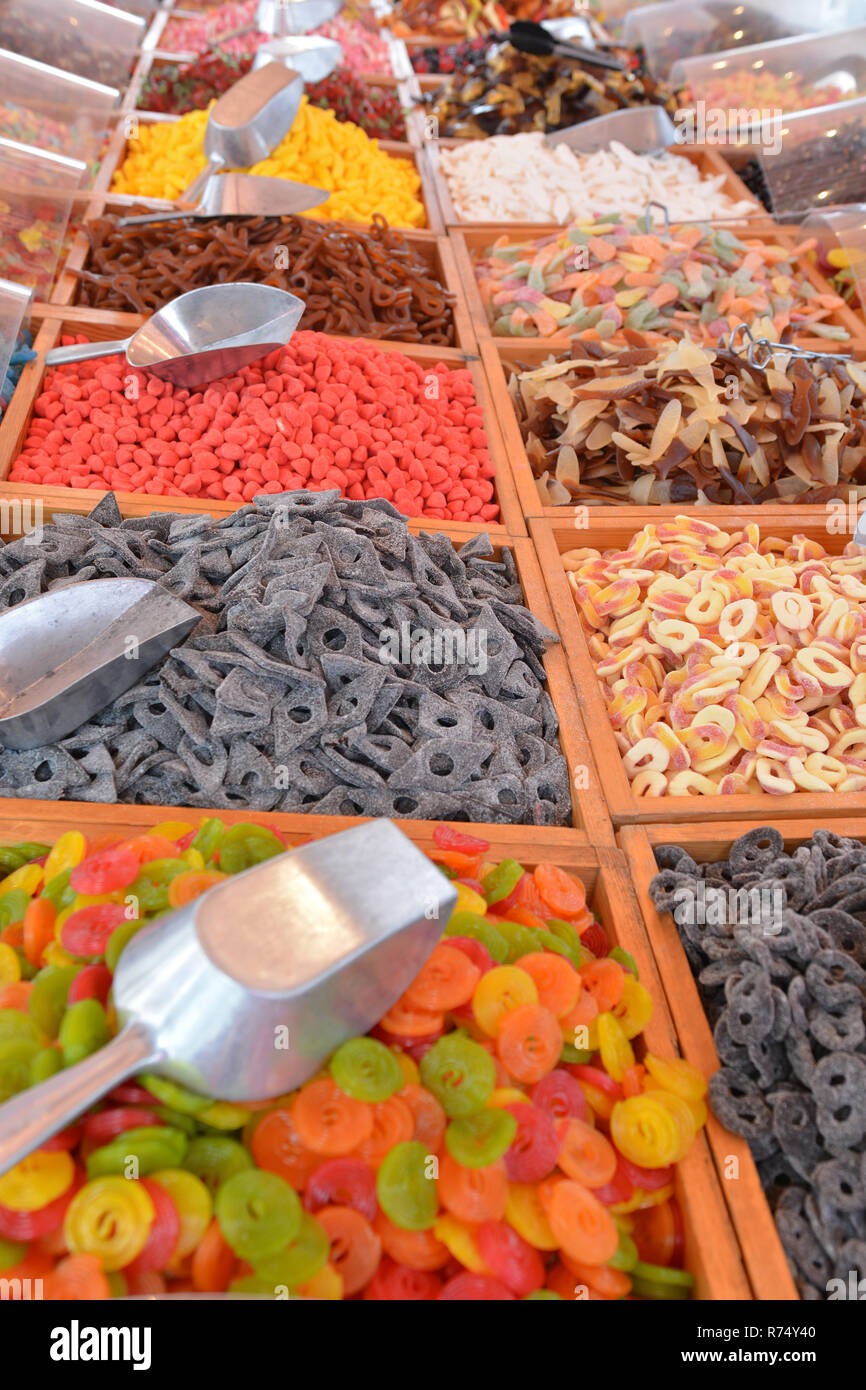 loose sweets at a market stall Stock Photo - Alamy