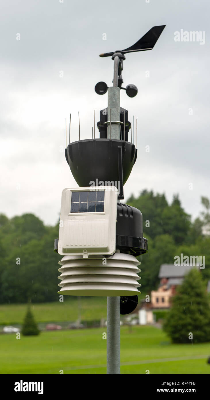 small weather station in the countryside Stock Photo - Alamy