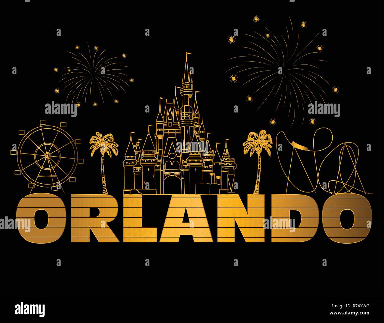 Downtown disney fun Stock Vector Images - Alamy