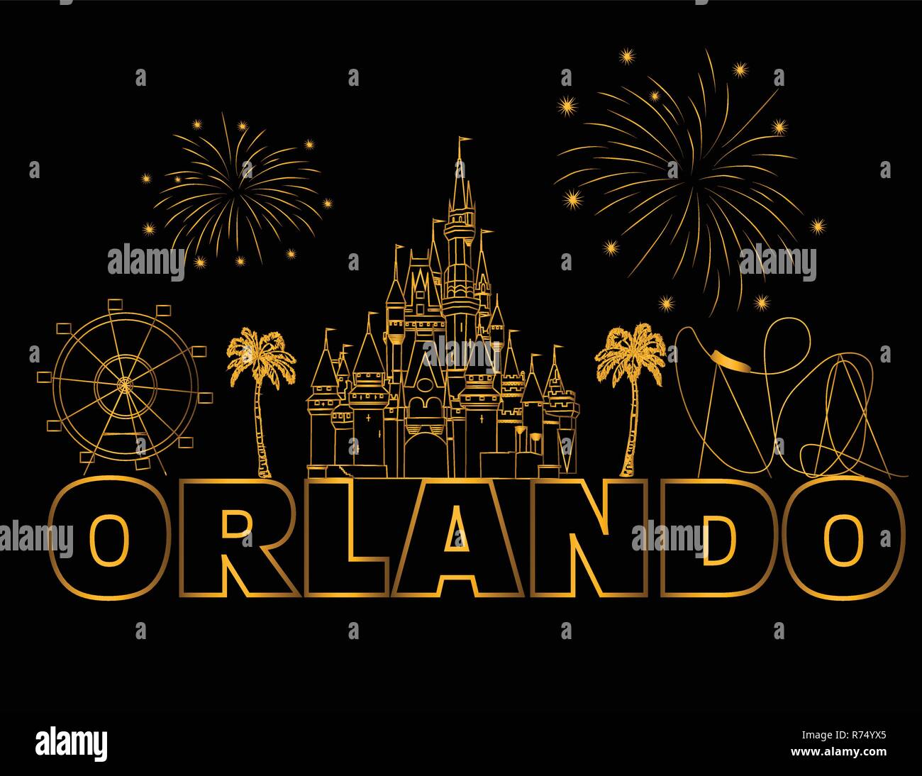 Downtown disney fun Stock Vector Images - Alamy