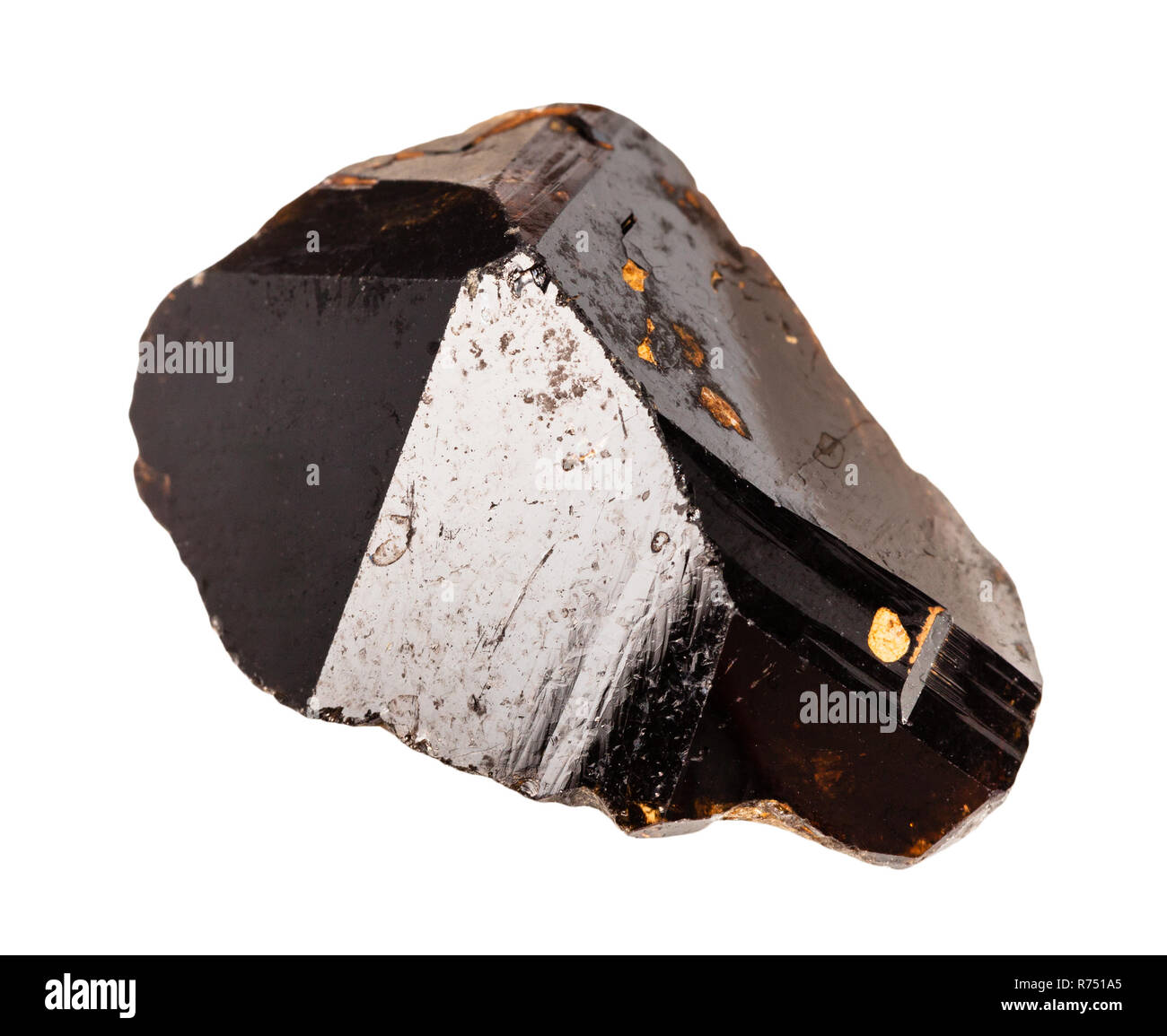 brown crystal of Cassiterite stone isolated Stock Photo - Alamy