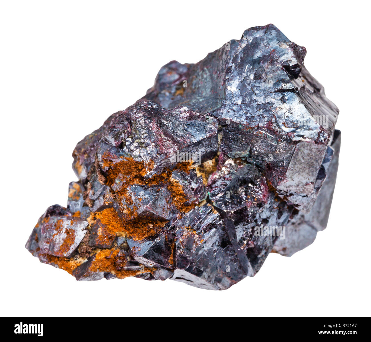 crystals of Cuprite stone isolated on white Stock Photo - Alamy