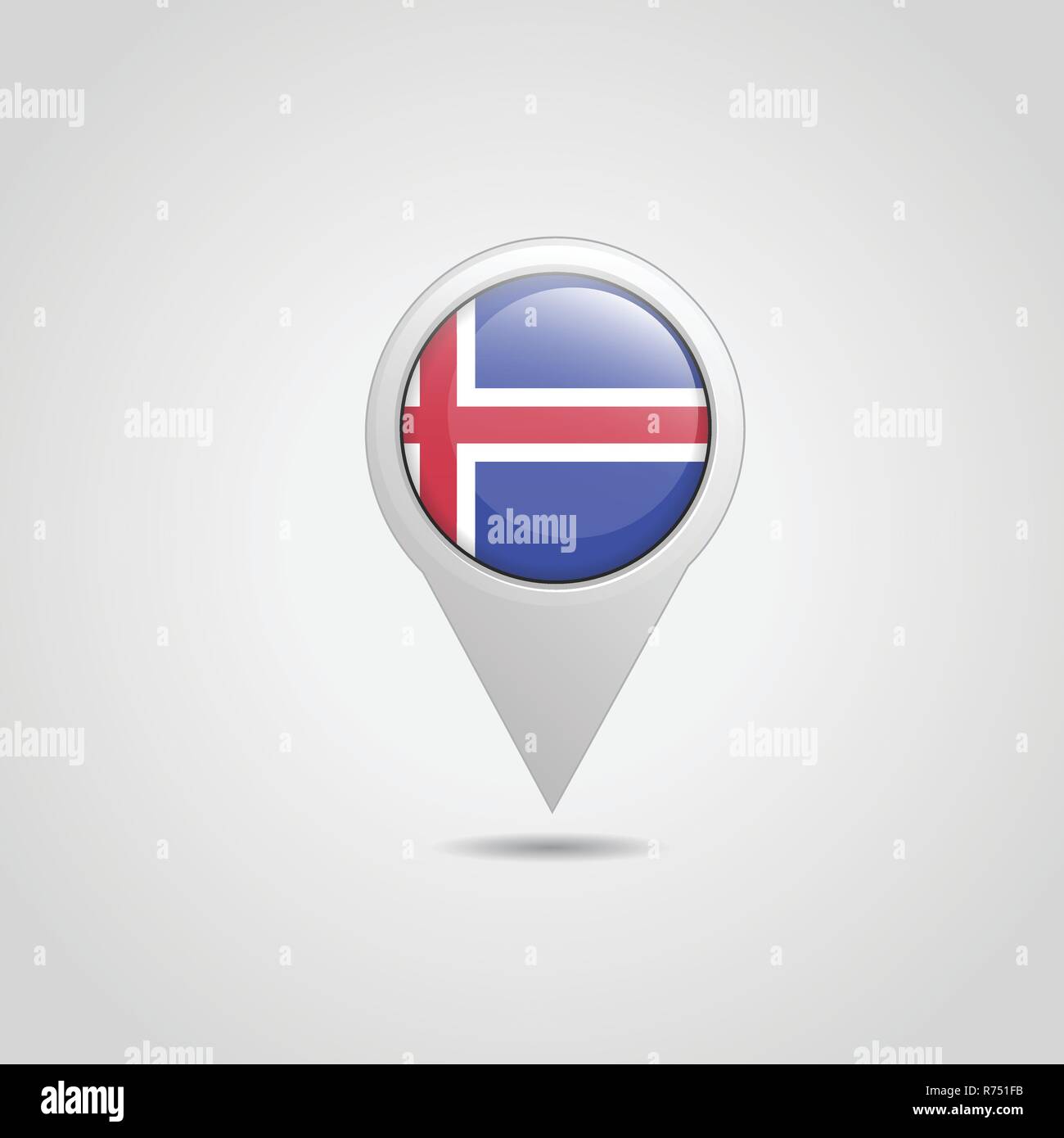 Iceland icelandic flag map Stock Vector Images - Alamy