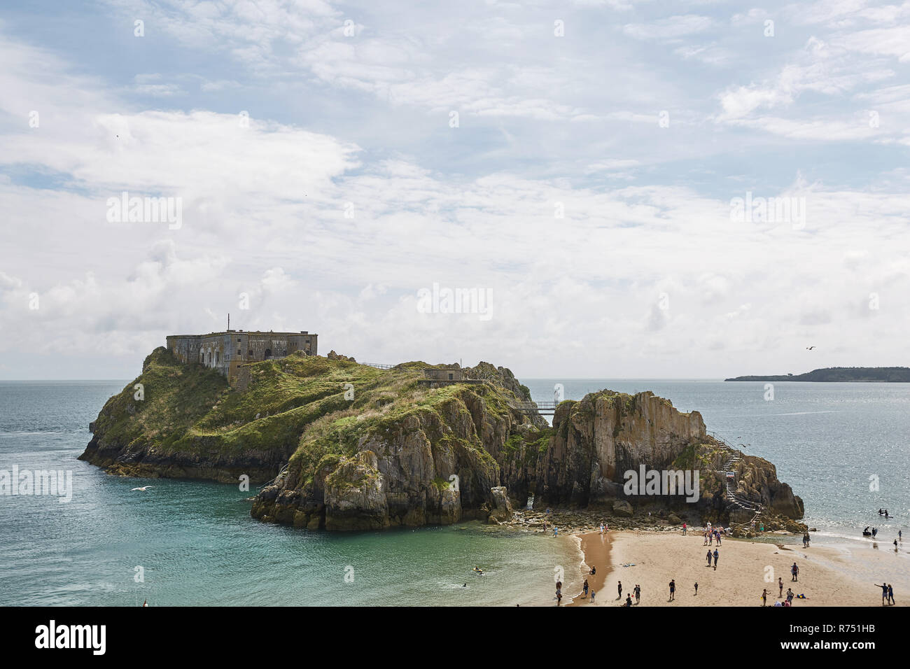 People at the beach in Tenby, Wales, UK Stock Photo - Alamy