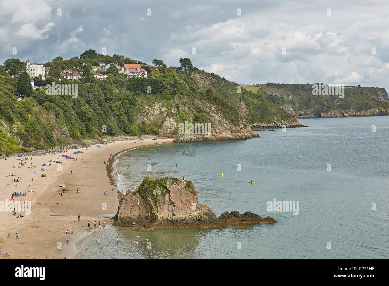 People at the beach in Tenby, Wales, UK Stock Photo - Alamy