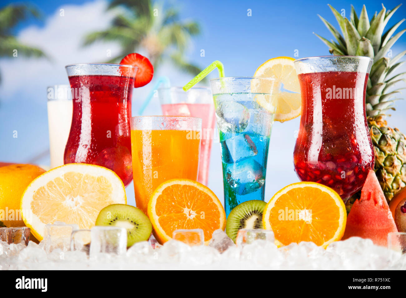 Exotic summer drinks Stock Photo - Alamy