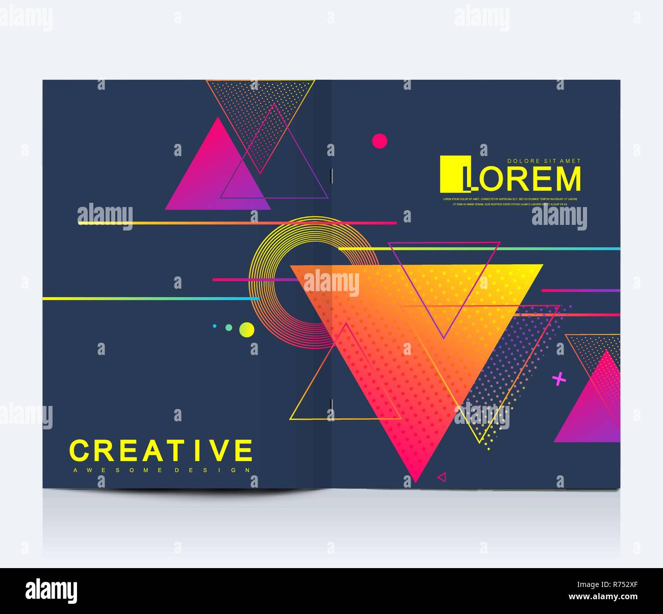 Modern vector template for brochure, Leaflet, flyer, advert, cover ...