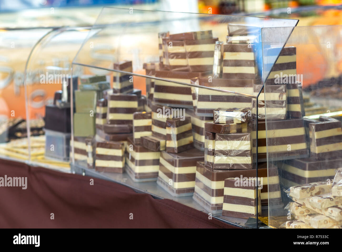 Cremini, blocks of typical Italian chocolates Stock Photo - Alamy
