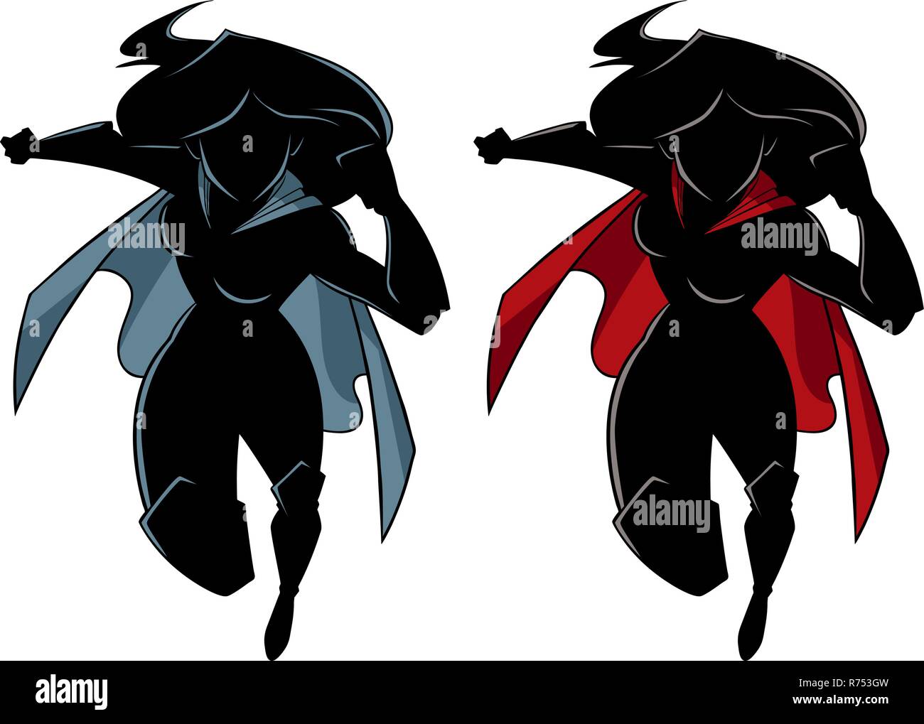 Silhouette woman on space Stock Vector Images - Alamy