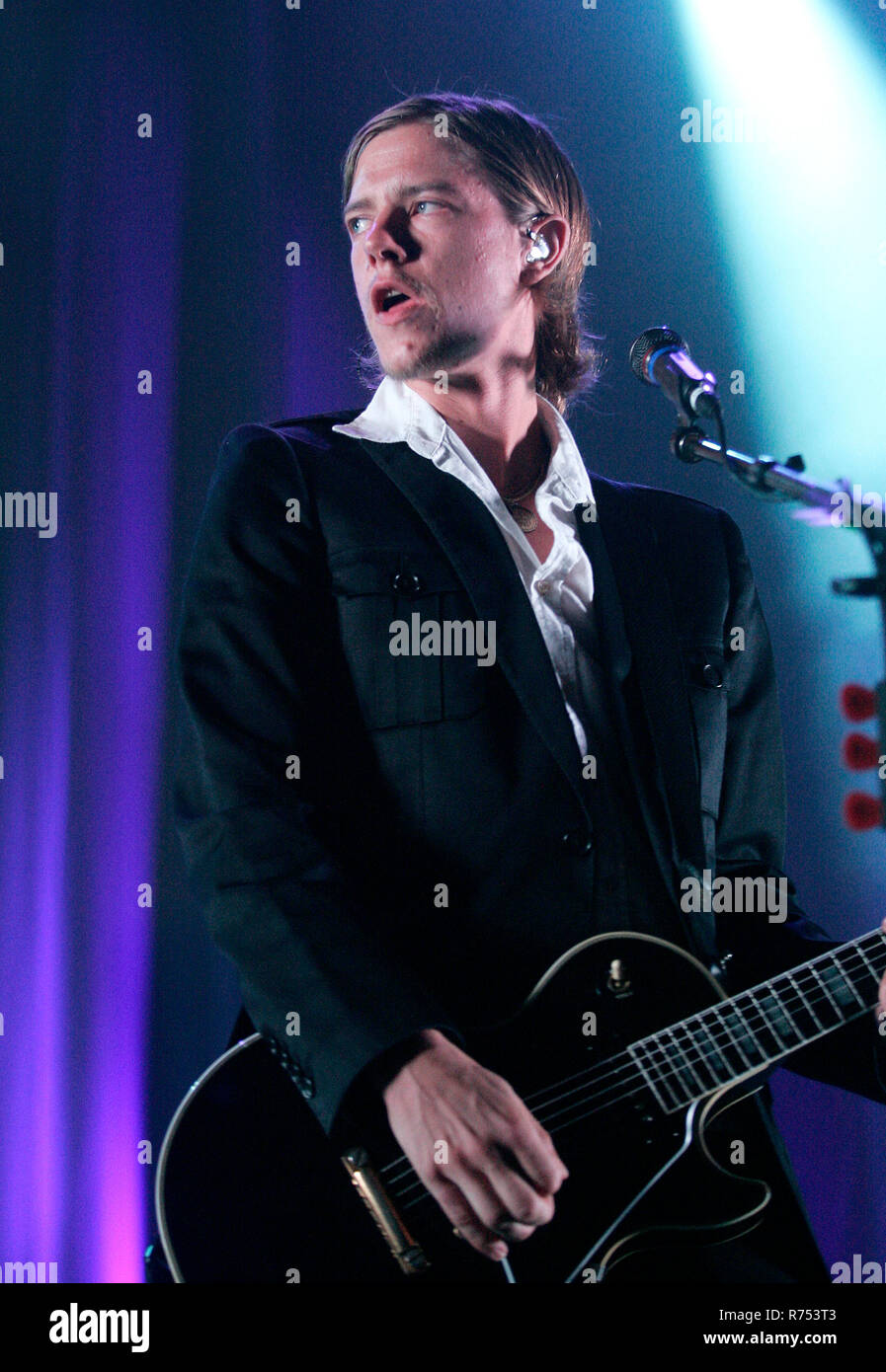 Paul Banks with Interpol performs in concert at the University of Miami ...