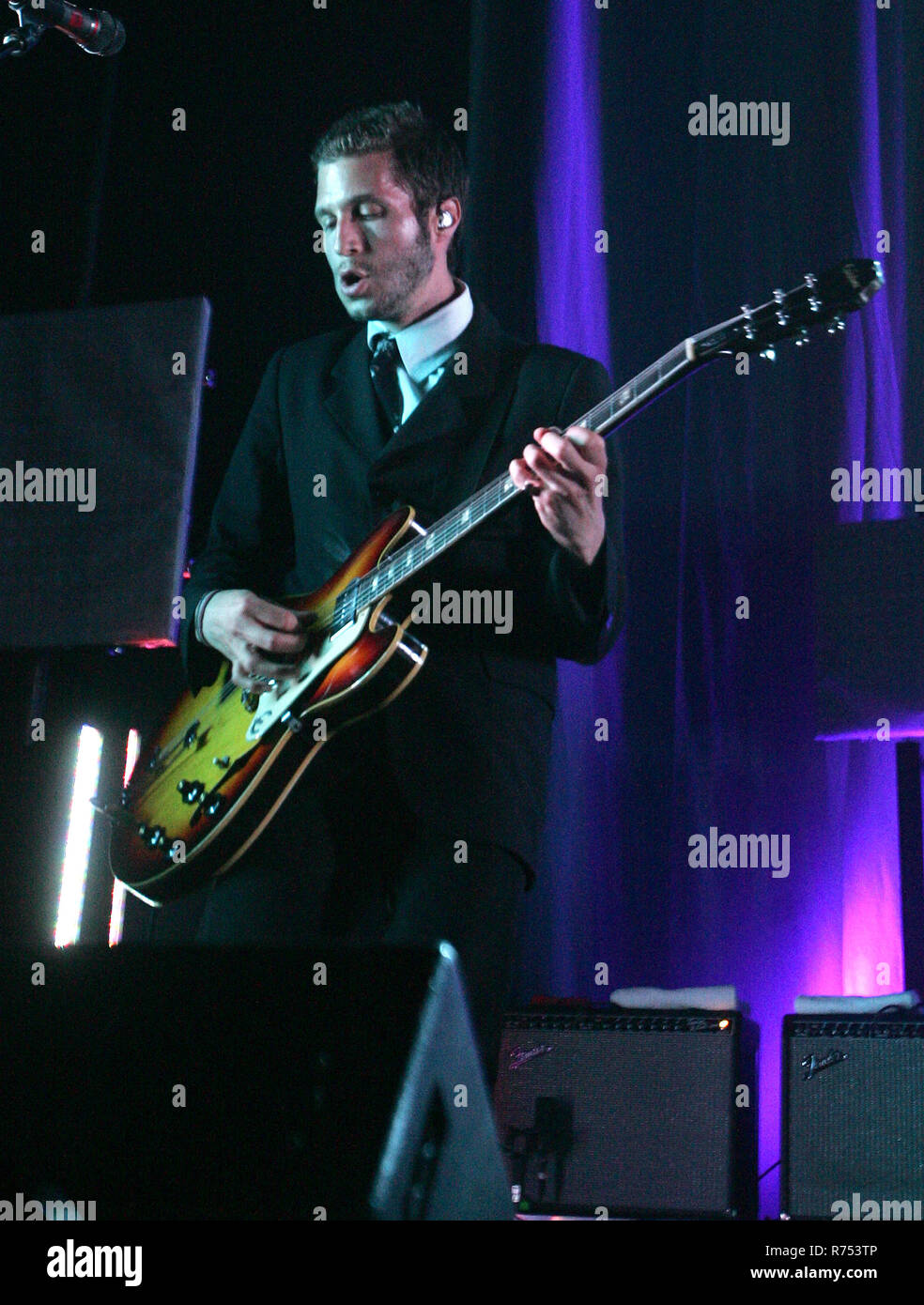 Daniel Kessler with Interpol performs in concert at the University of ...
