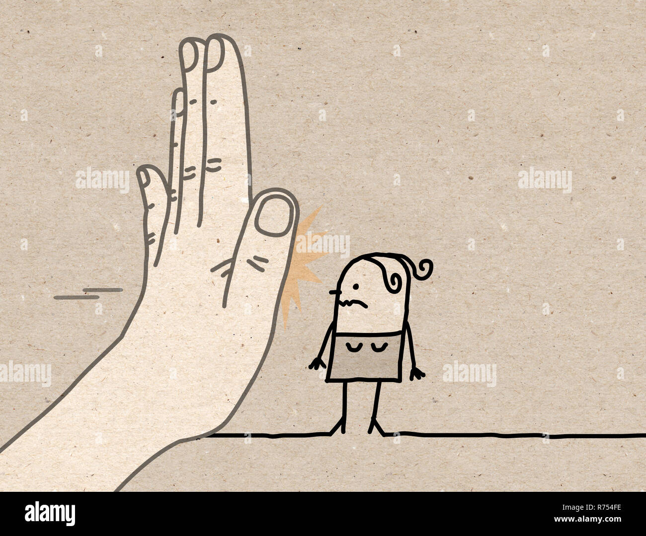 Hand stop cartoon hi-res stock photography and images - Alamy