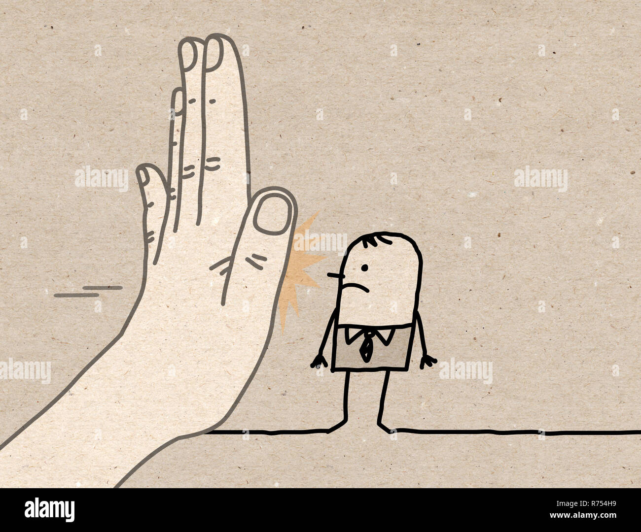 Hand stop cartoon hi-res stock photography and images - Alamy