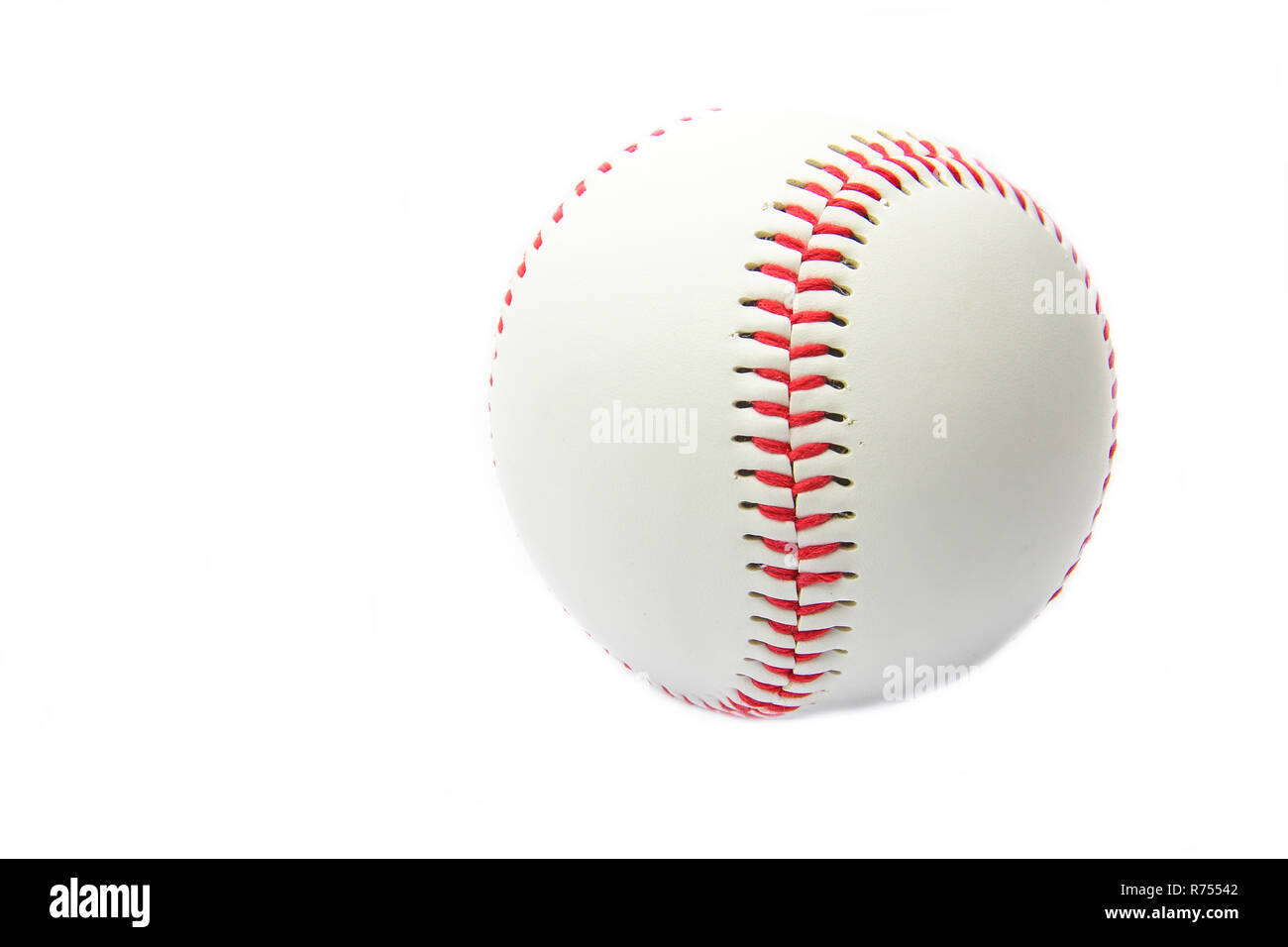 White softball with red stitching hi-res stock photography and images ...