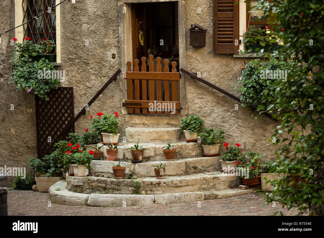 old streets of ancient small italian town Stock Photo - Alamy