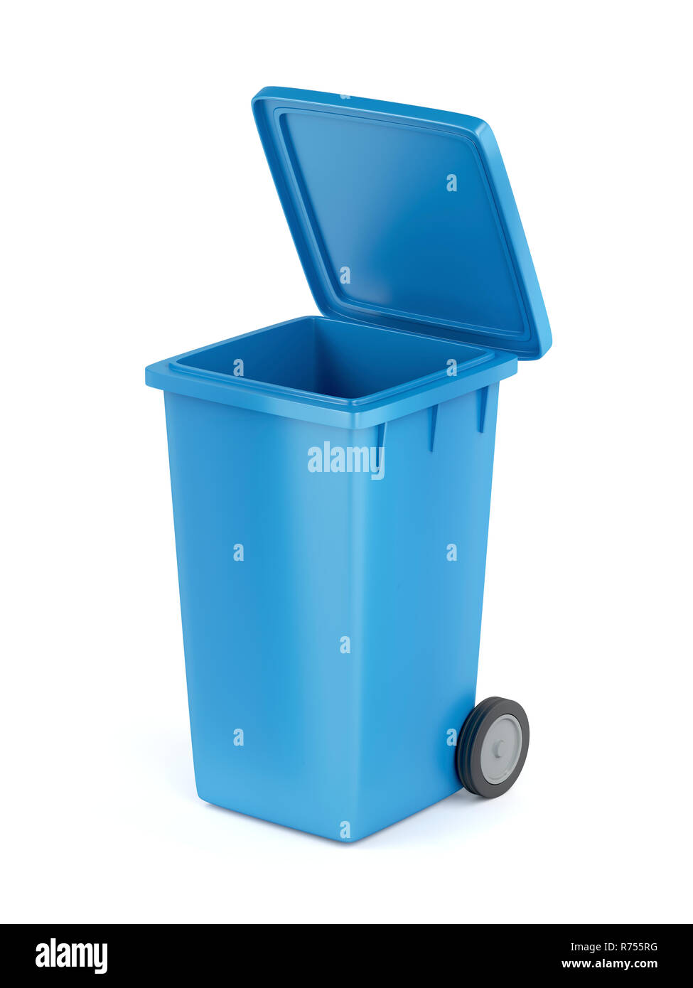 Plastic garbage bin on white Stock Photo - Alamy