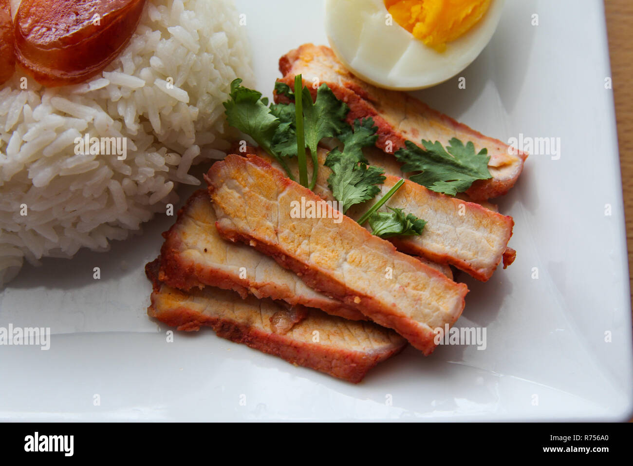 Roasted red pork Stock Photo - Alamy