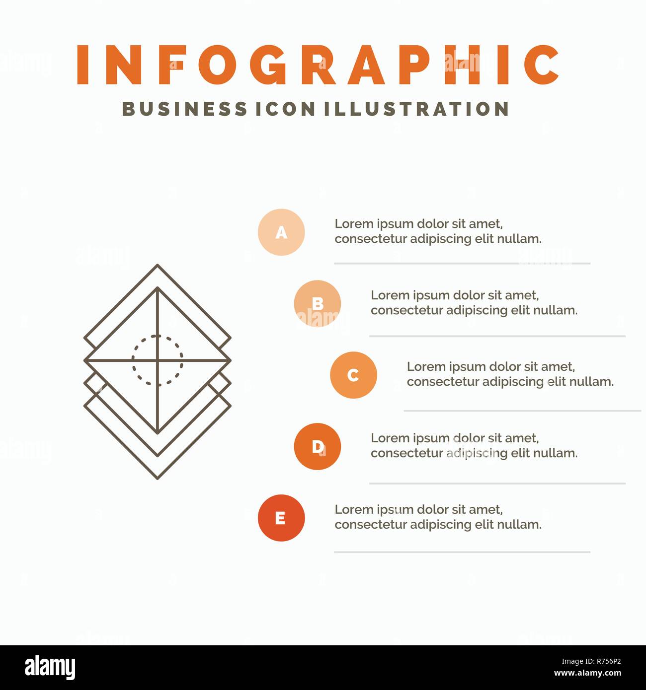 Pyramid infographic template design white hi-res stock photography and ...