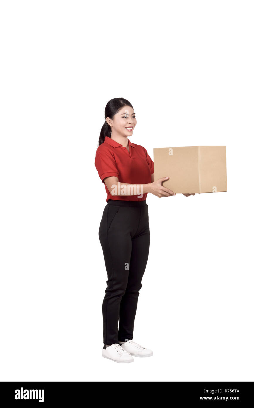 Woman delivering post Cut Out Stock Images & Pictures - Alamy