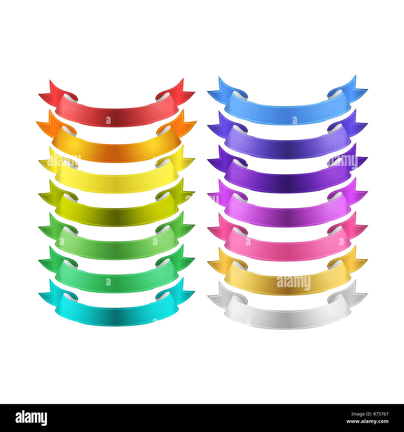 vector ribbons set Stock Photo - Alamy