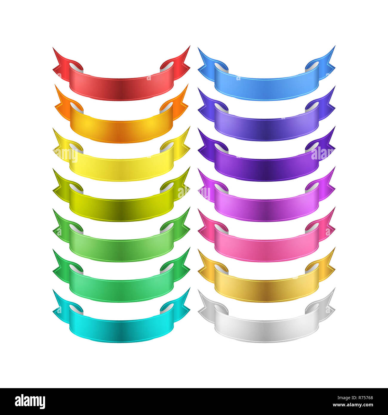 vector ribbons set Stock Photo - Alamy