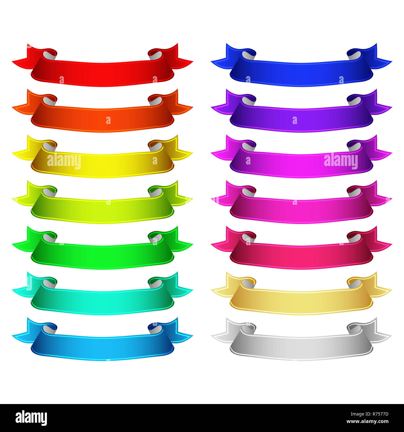 vector ribbons set Stock Photo - Alamy