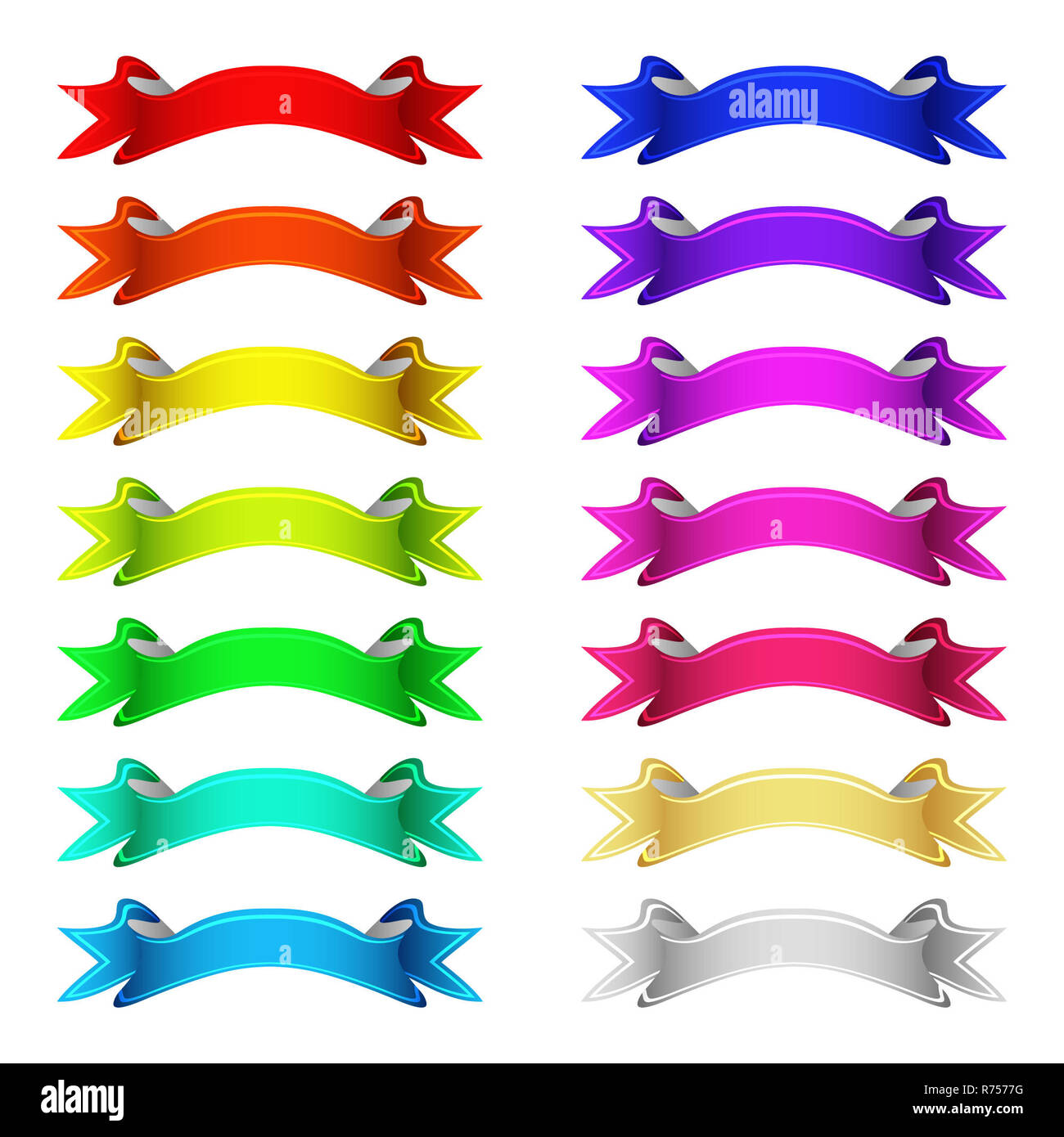 vector ribbons set Stock Photo - Alamy