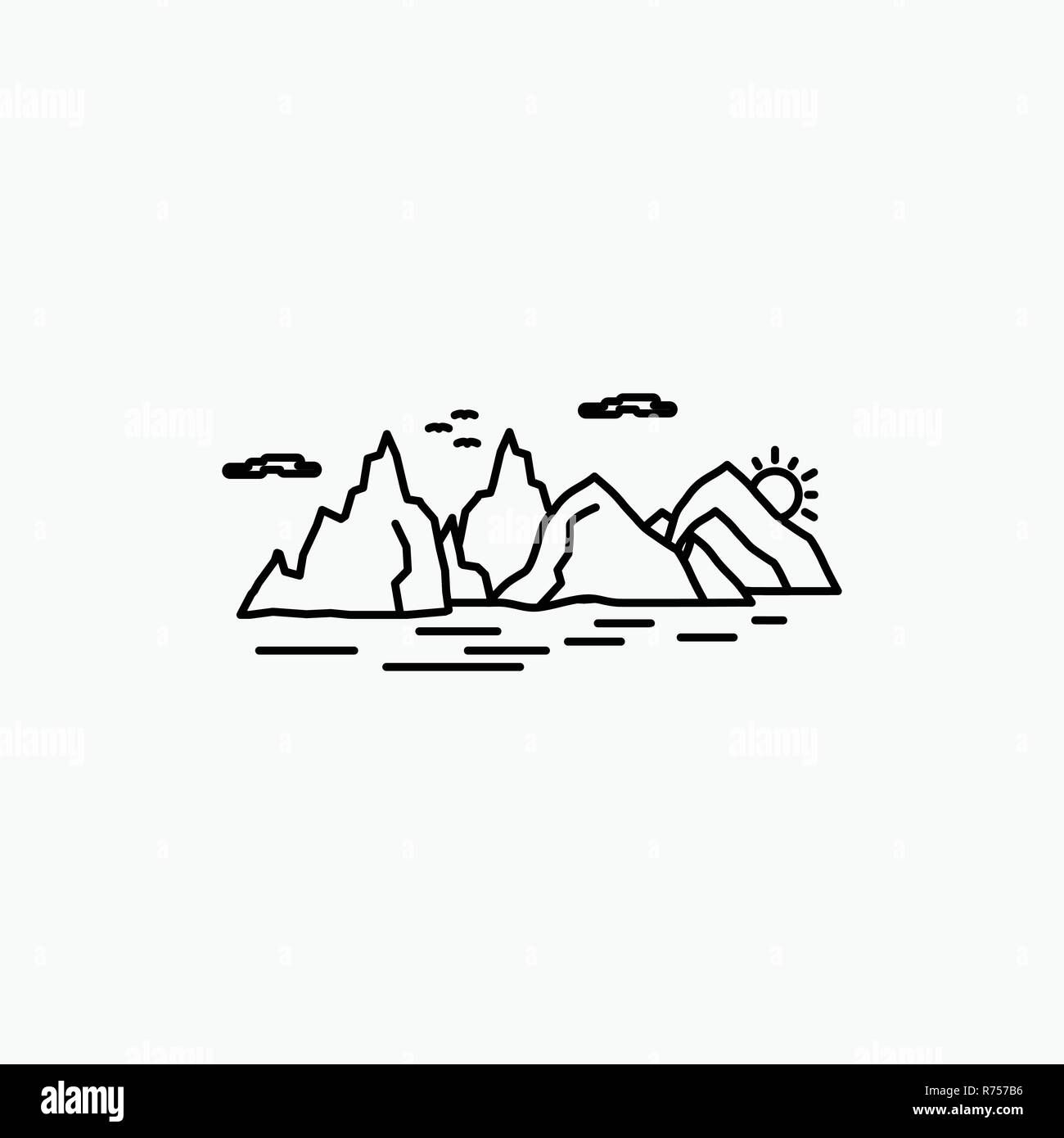 Cliff coast mountains Stock Vector Images - Alamy