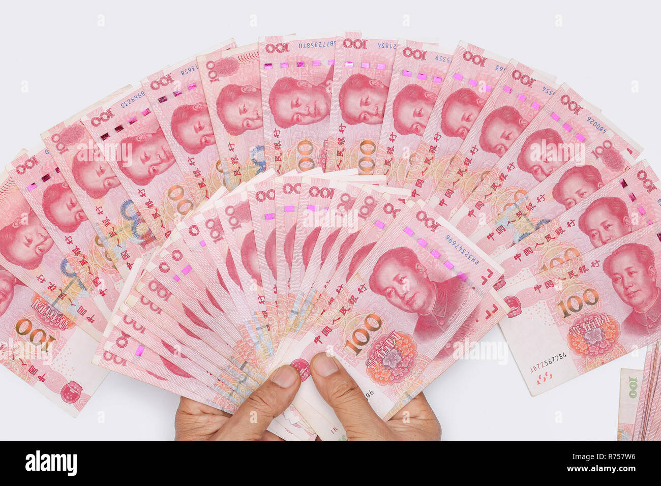 Chinese 100 RMB ，Yuan banknotes from China's currency Stock Photo - Alamy
