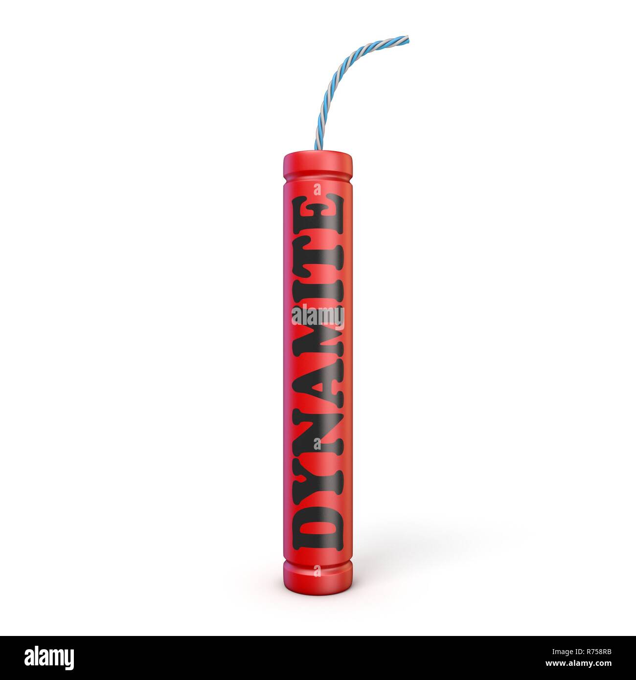 Red dynamite 3D rendering illustration on white background Stock Photo ...
