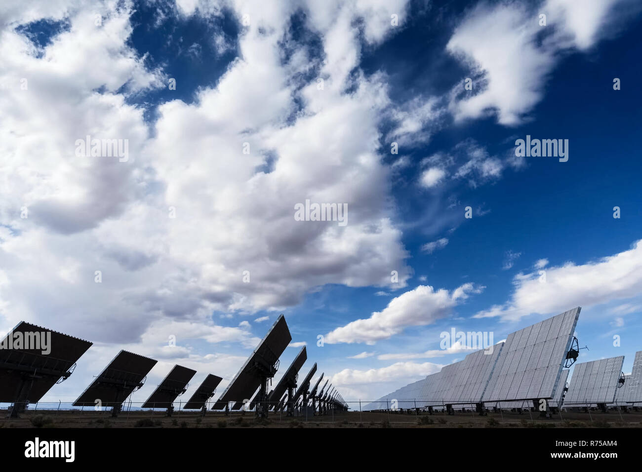 Solar panels. An alternative source of energy. Renewable energy source ...