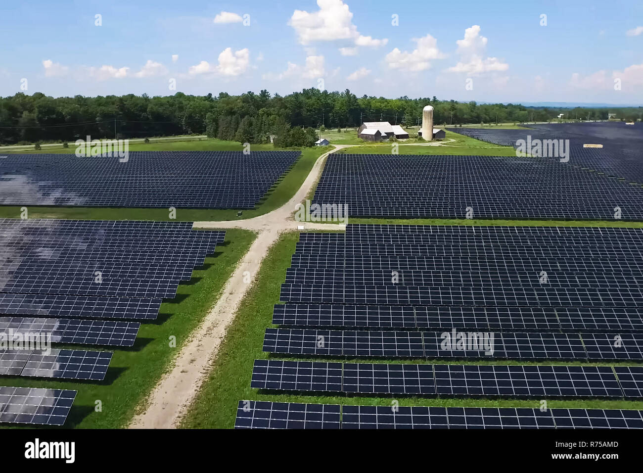 Solar panels. An alternative source of energy. Renewable energy source ...