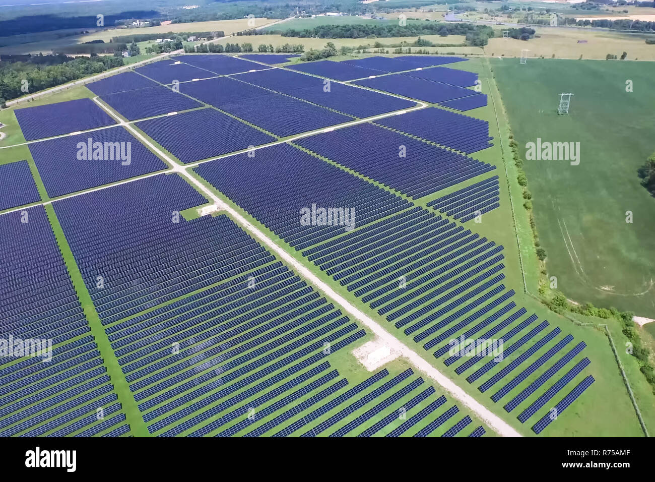 Solar panels. An alternative source of energy. Renewable energy source ...