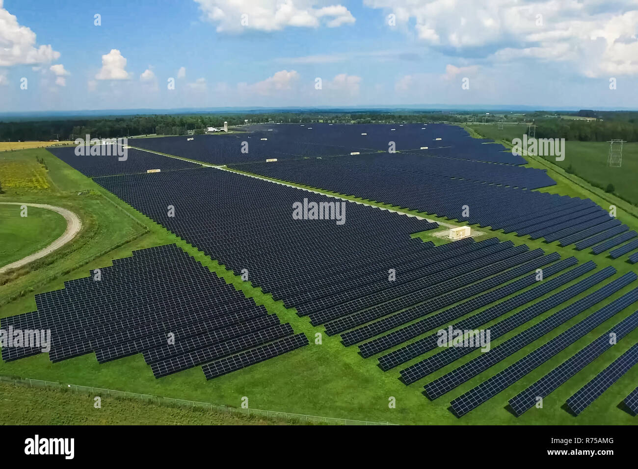 Solar panels. An alternative source of energy. Renewable energy source ...