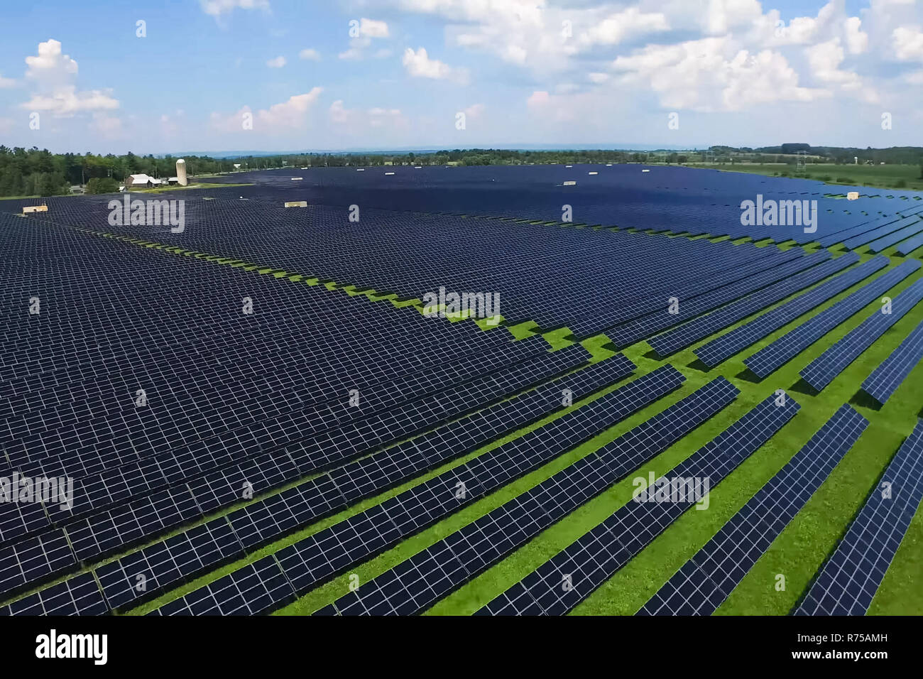 Solar panels. An alternative source of energy. Renewable energy source ...
