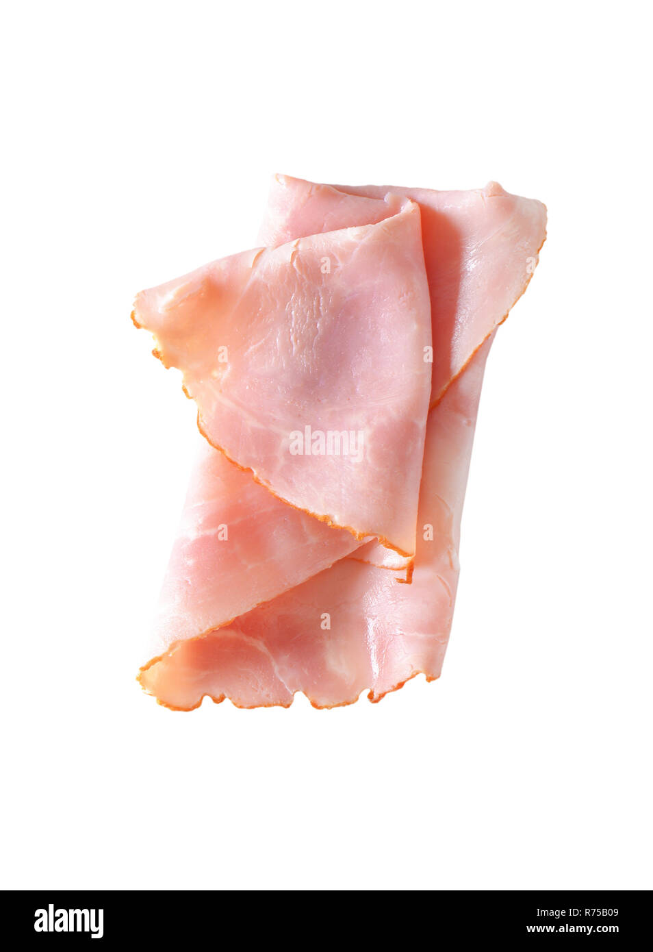 Baked ham slices Stock Photo - Alamy