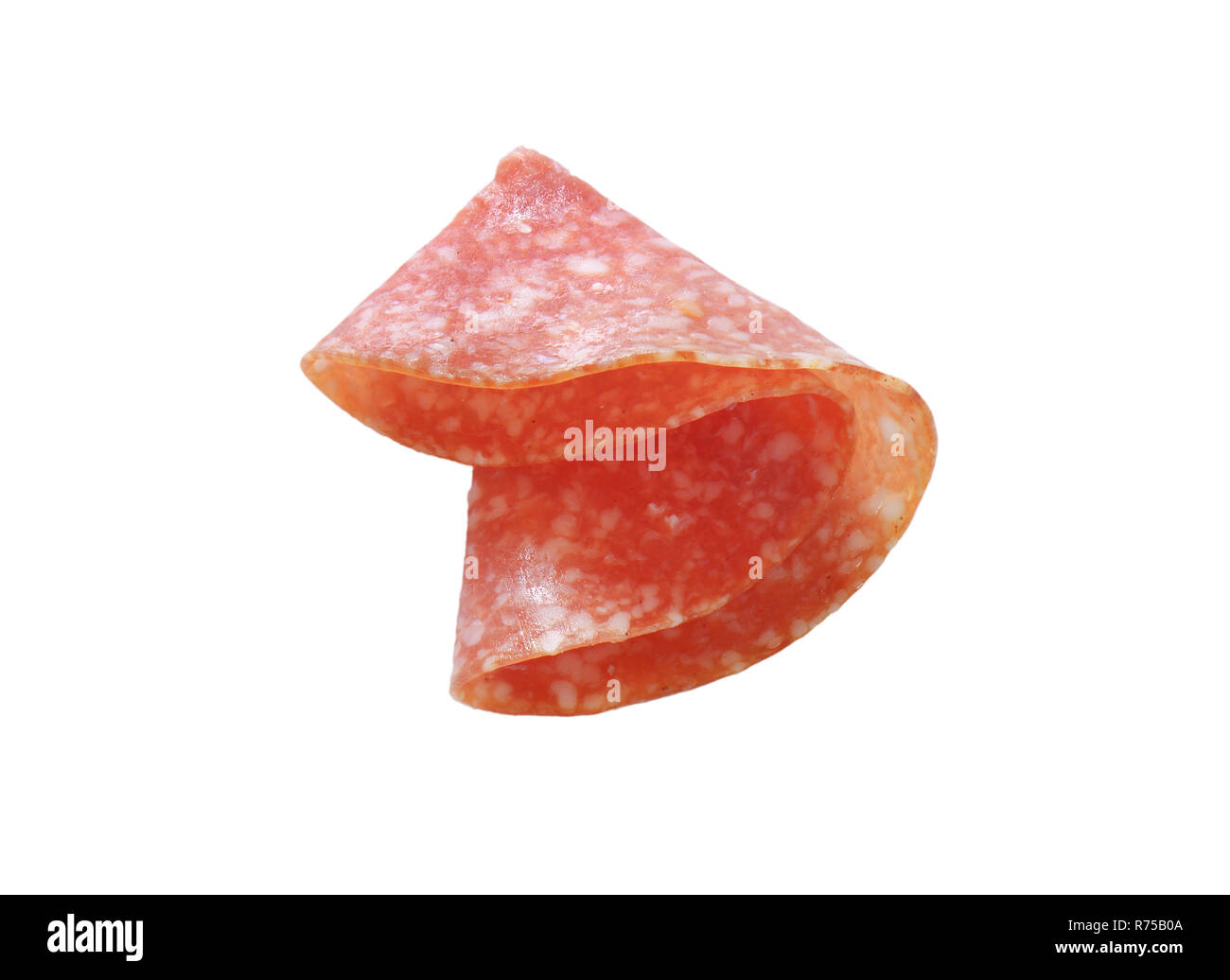 slice of spicy salami Stock Photo - Alamy