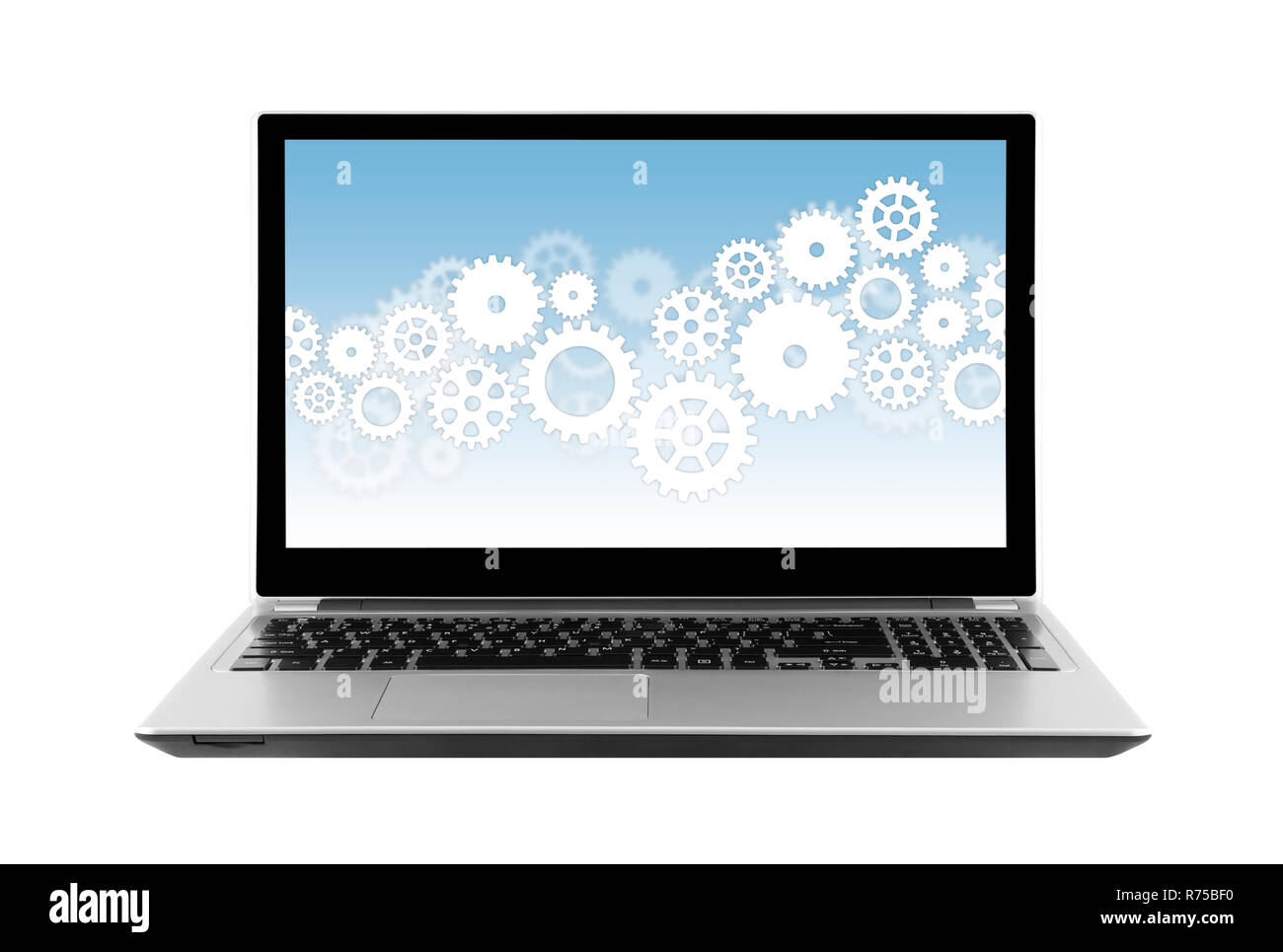 Laptop transparent screen on Cut Out Stock Images & Pictures - Alamy