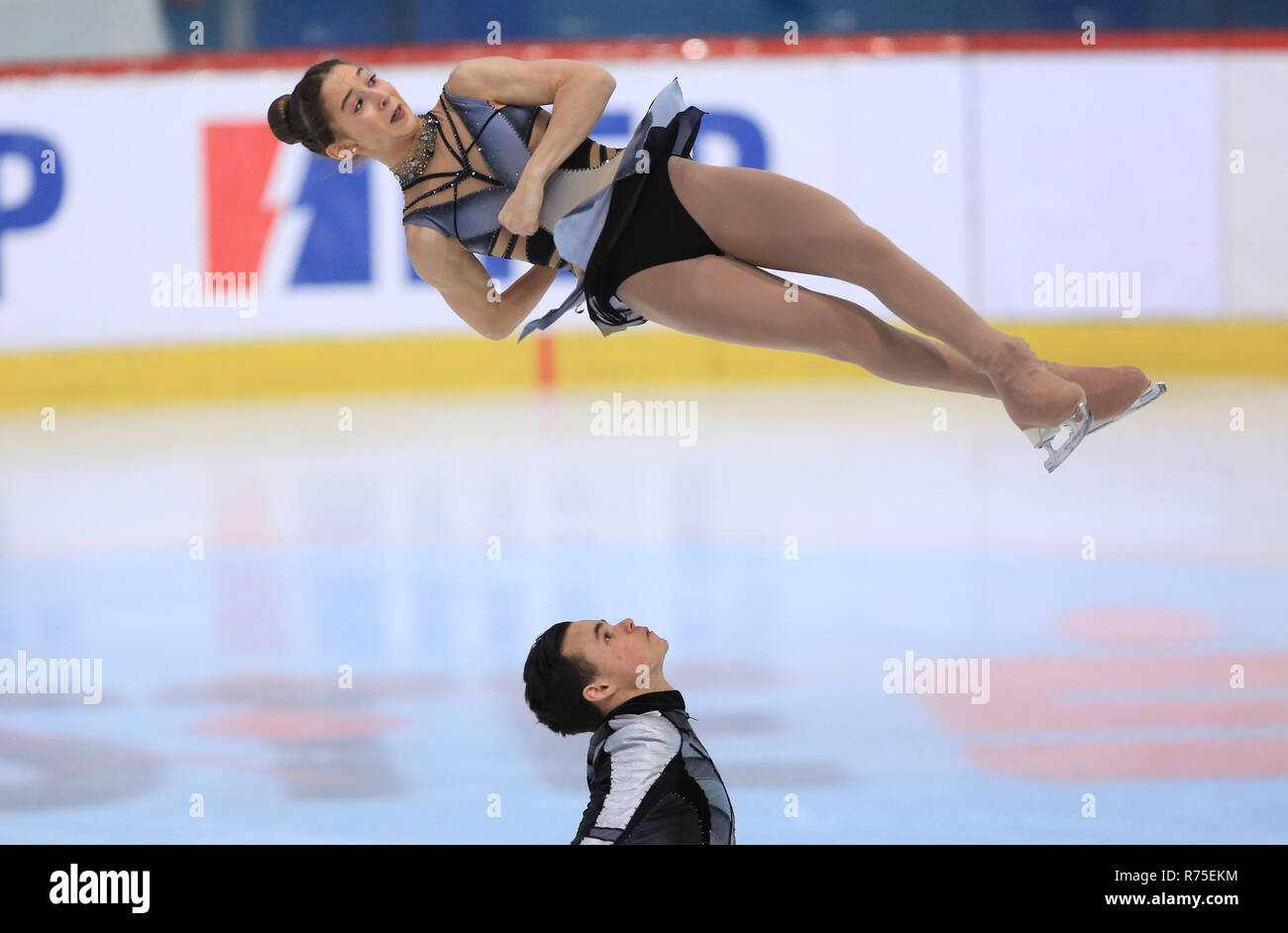 Zagreb, Croatia. 7th Dec, 2018. Hailey Esther Kops (top) and Artem ...