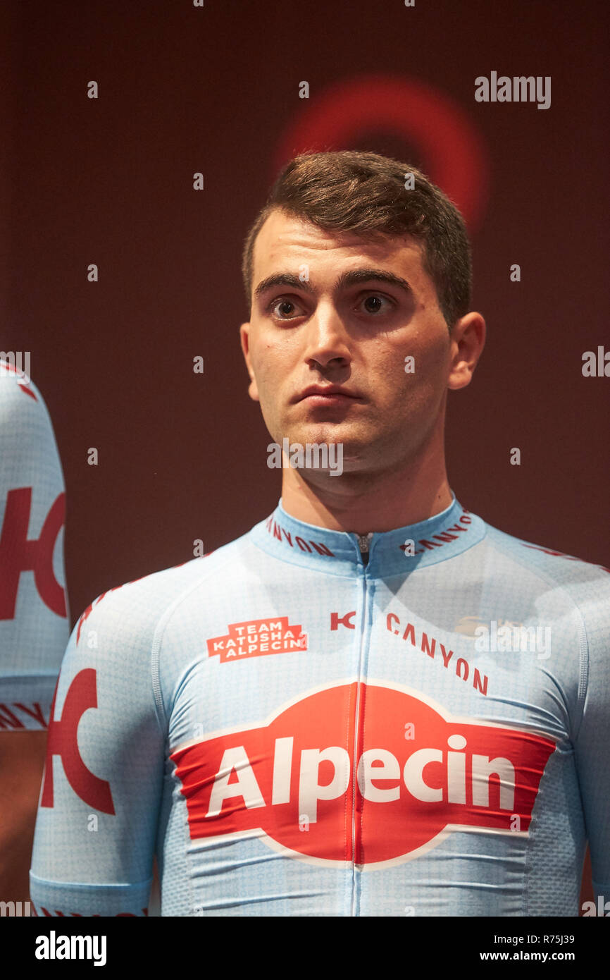 Koblenz, Germany. 07th Dec, 2018. Cycling: Team presentation of Team Katusha-Alpecin in the ...