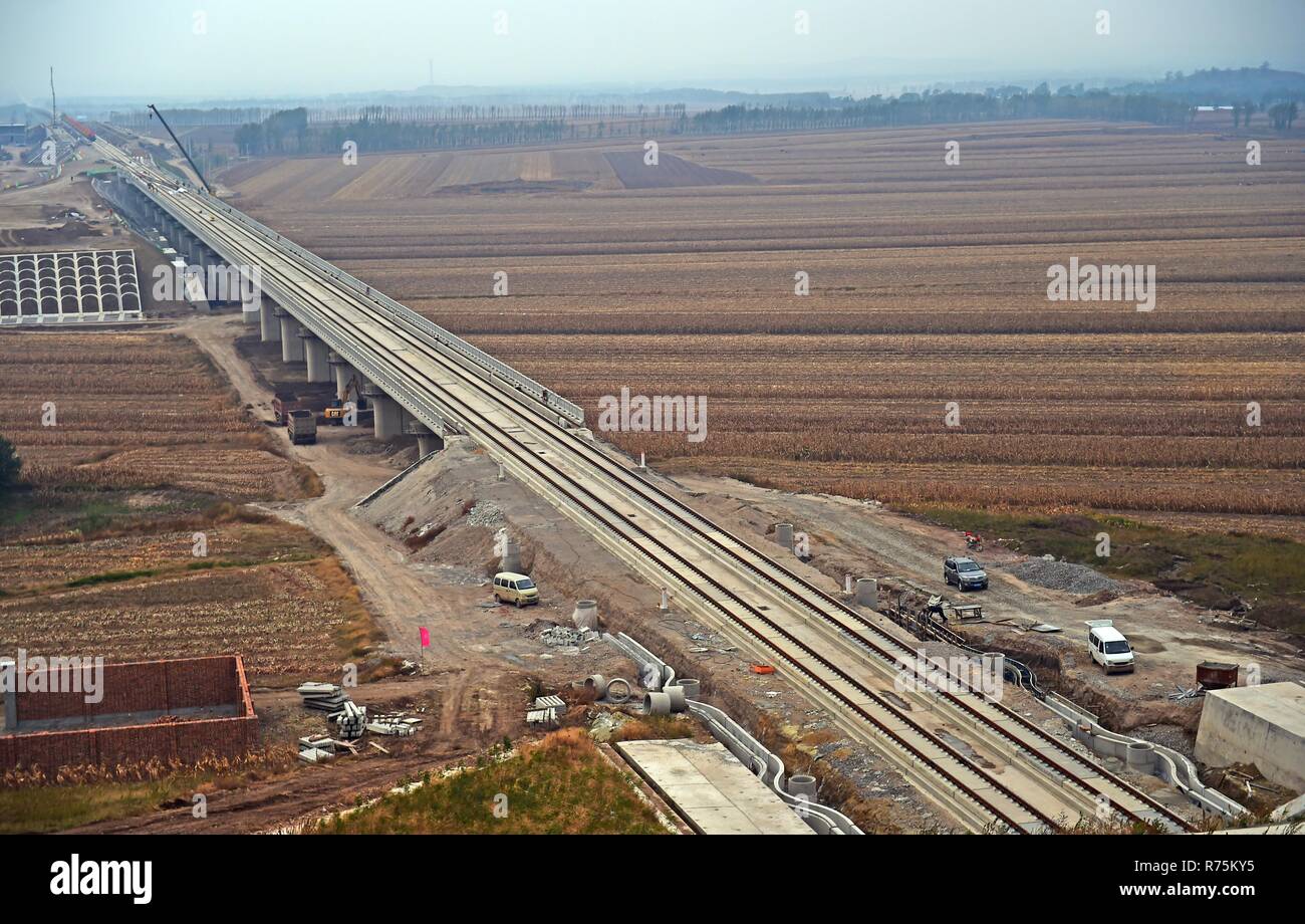 Photo taken on Oct. 10, 2016 shows the construction site of Heishan ...