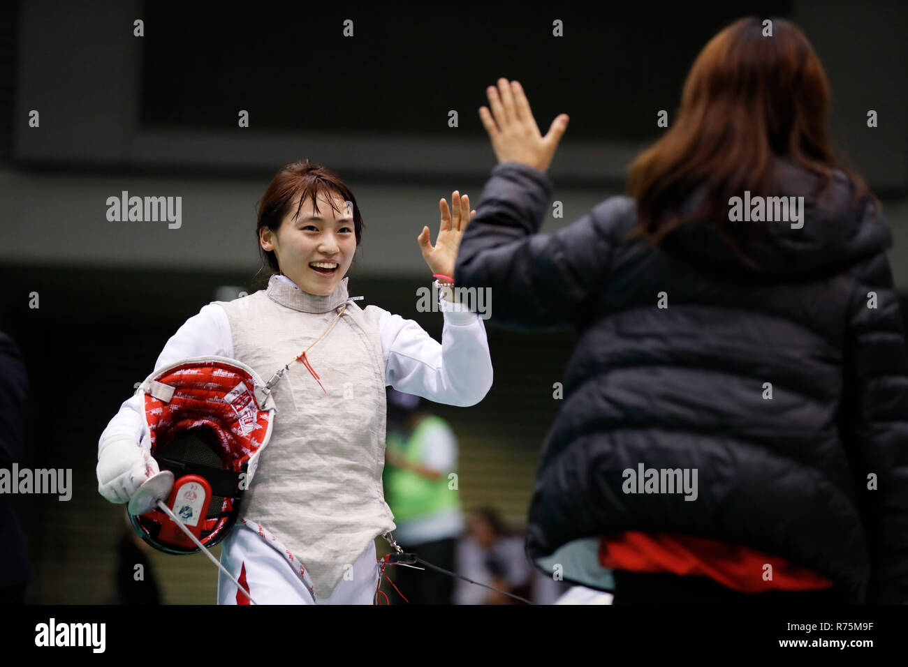 Komazawa Olympic Park Gymnasium, Tokyo, Japan. 7th Dec, 2018. (L to R ...