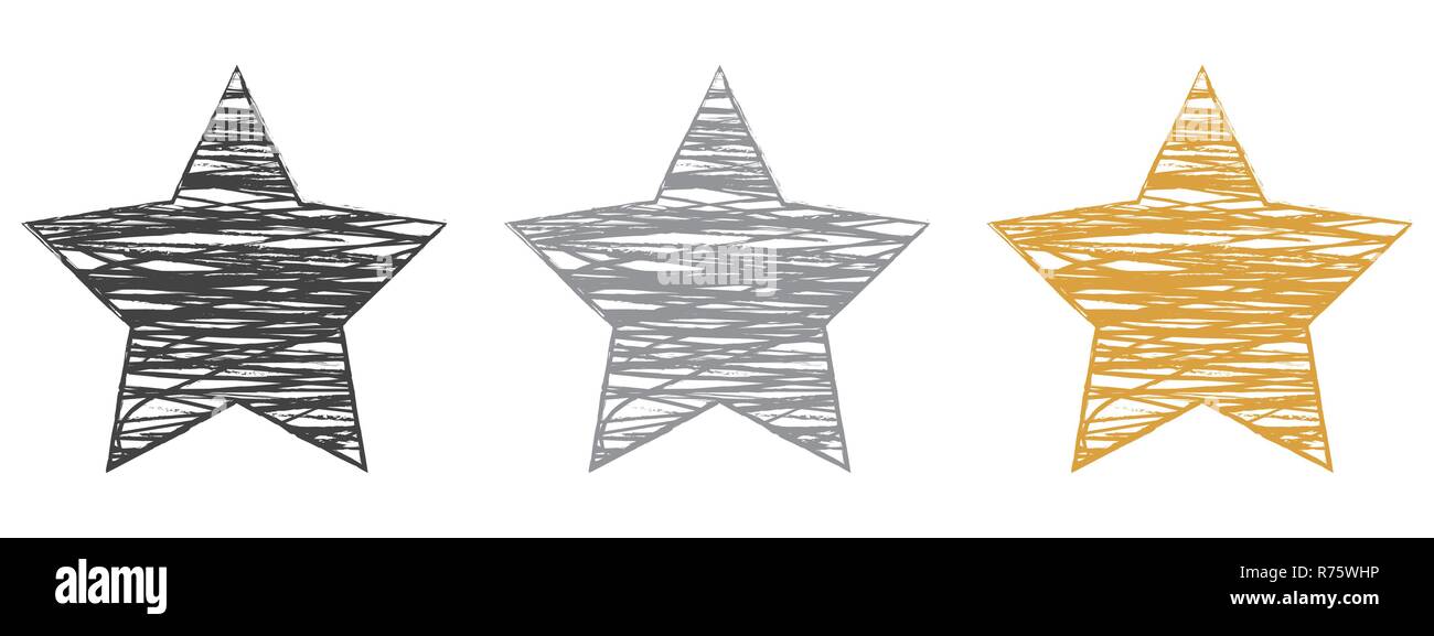 Vector doodle stars hand Stock Vector Images - Alamy