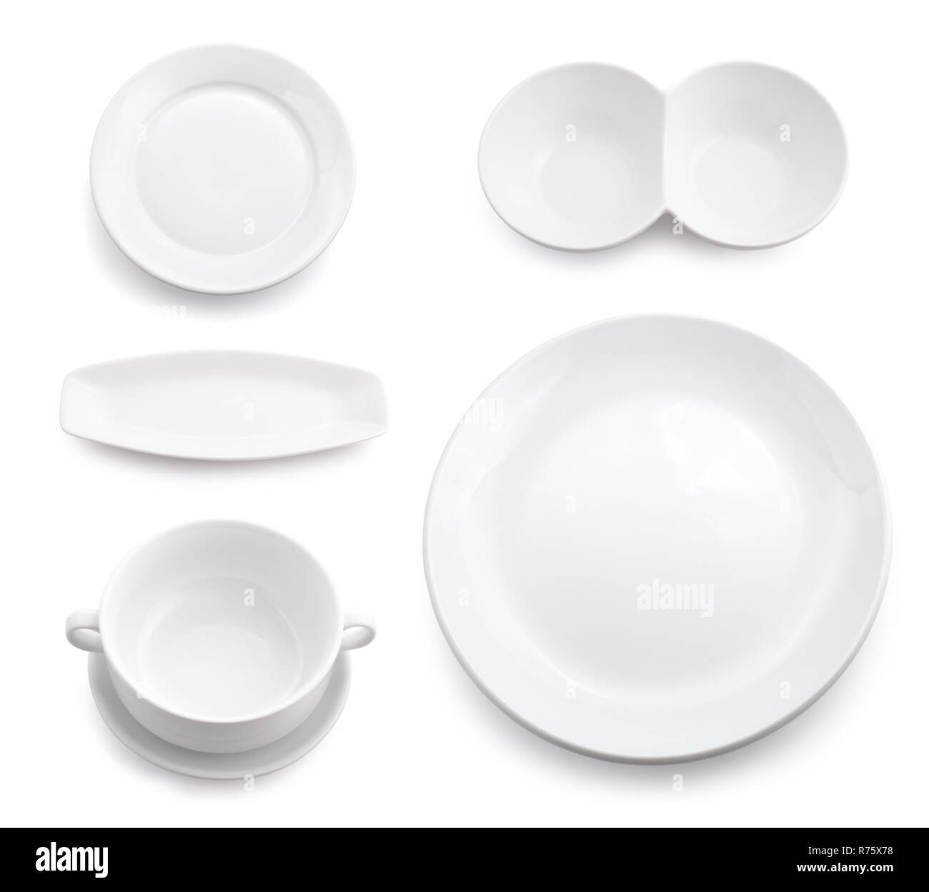 Different white ware. Isolated Stock Photo - Alamy