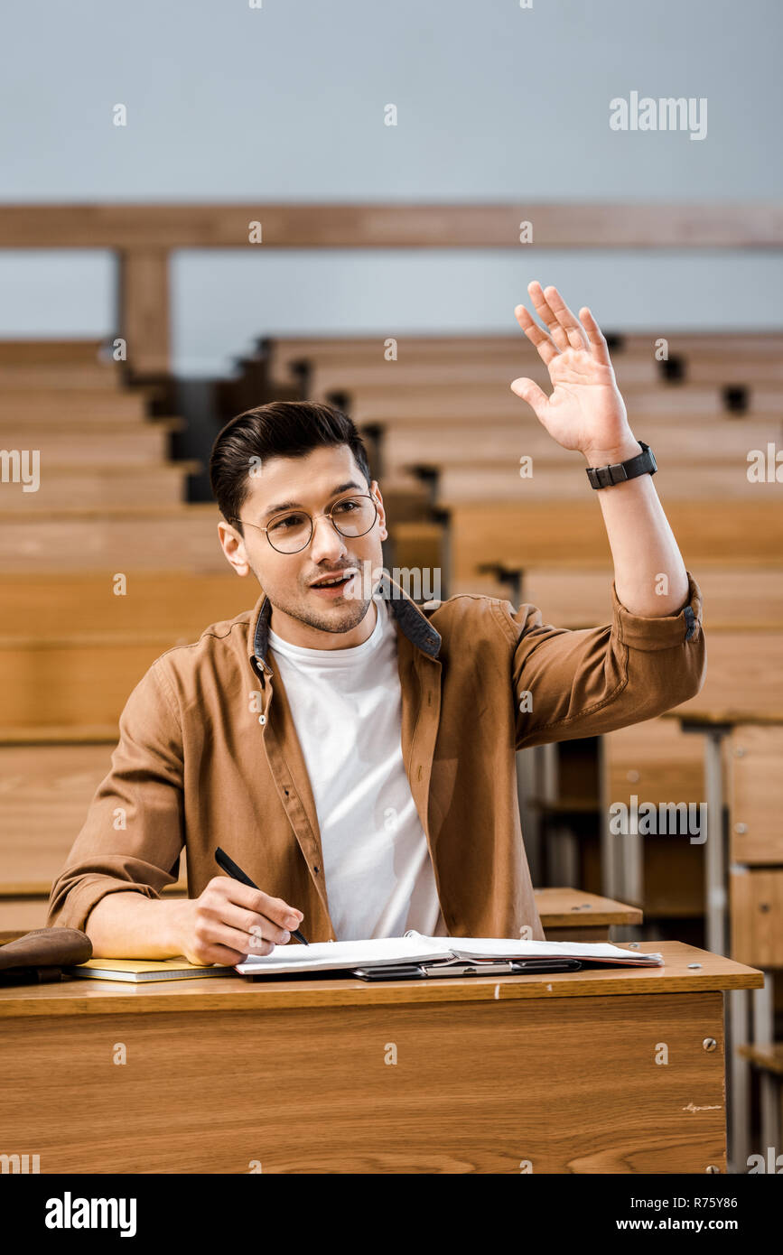 Handsome male student classroom hi-res stock photography and images - Alamy