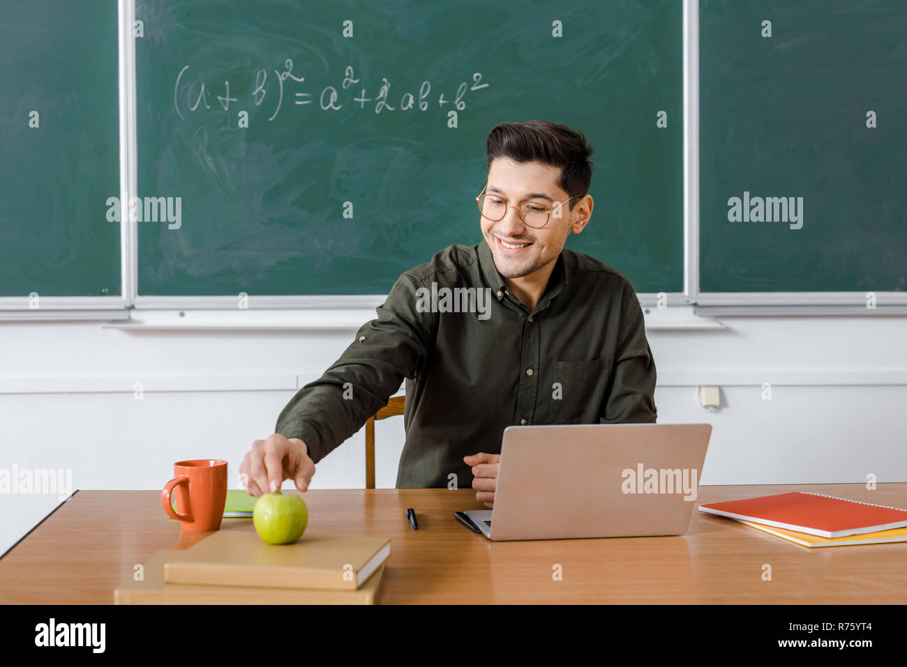 Maths teacher computer hi-res stock photography and images - Alamy