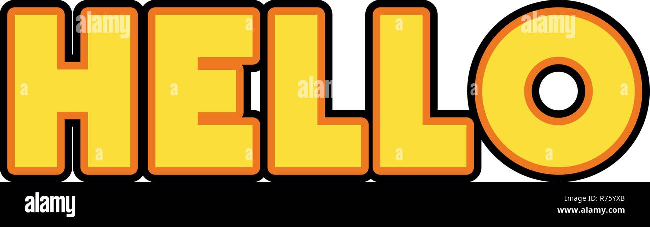 hello comic words isolated icon Stock Vector Image & Art - Alamy